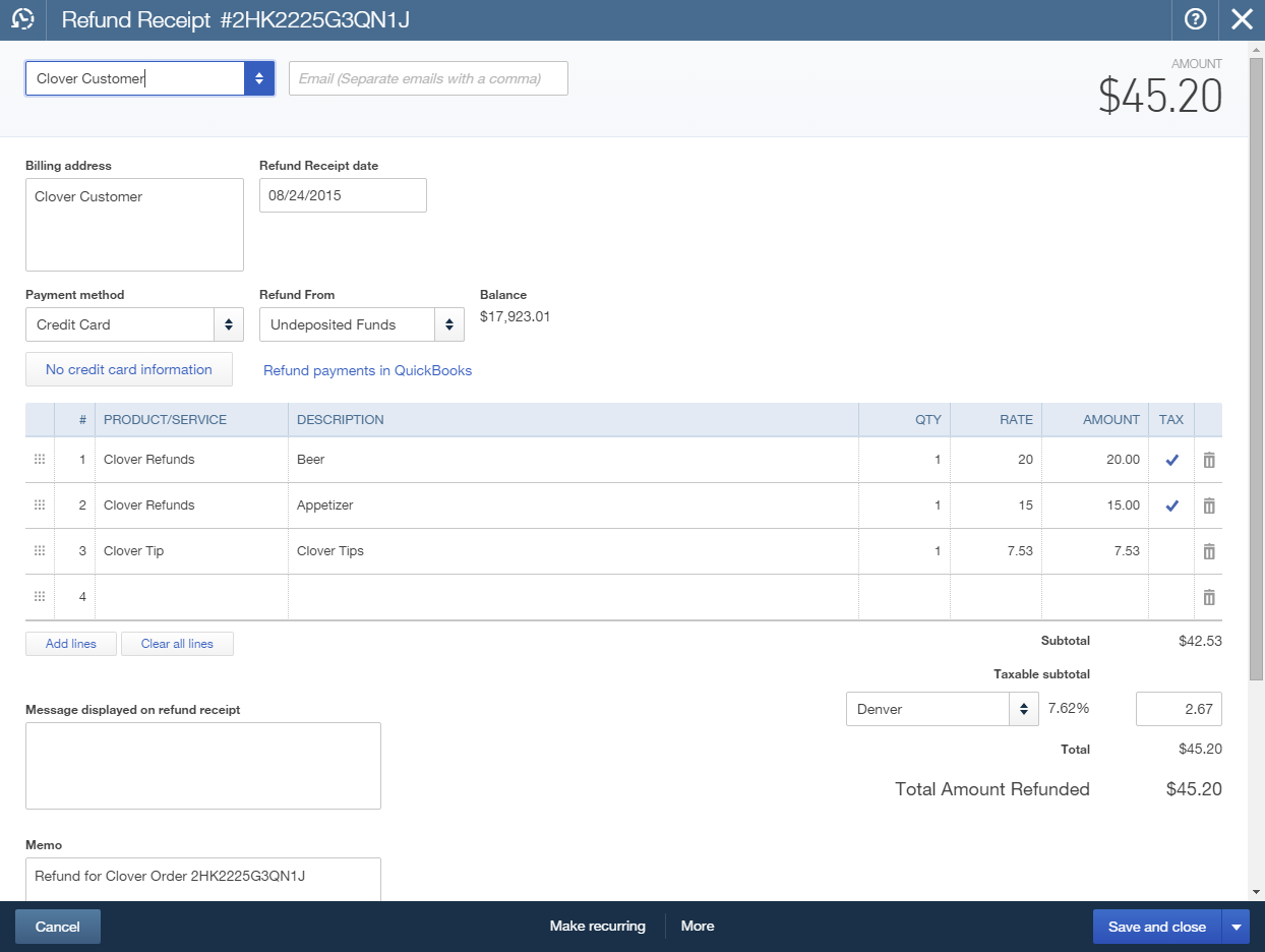 Refund Receipt For QuickBooks Online Users Help Center